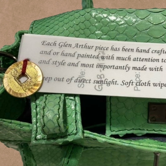Glen Arthur | Bags | Nwt Glen Arthur Python Crossbody Birkin Style Tote ...